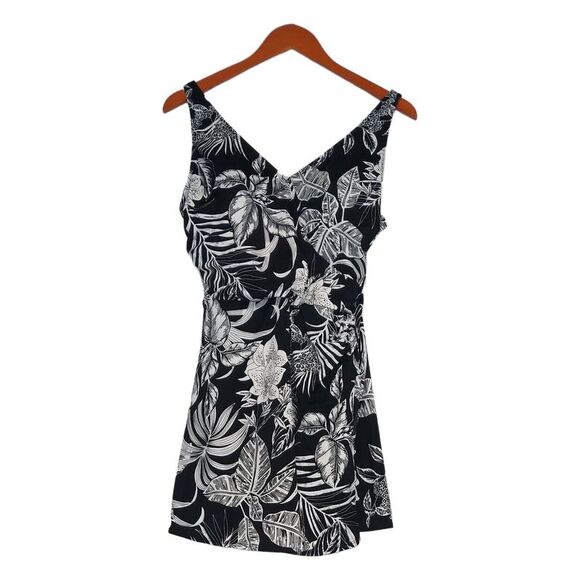 Denim&Co | Swim | Denim Co Beach Vneck Wrap Front Swim Dress Womens ...